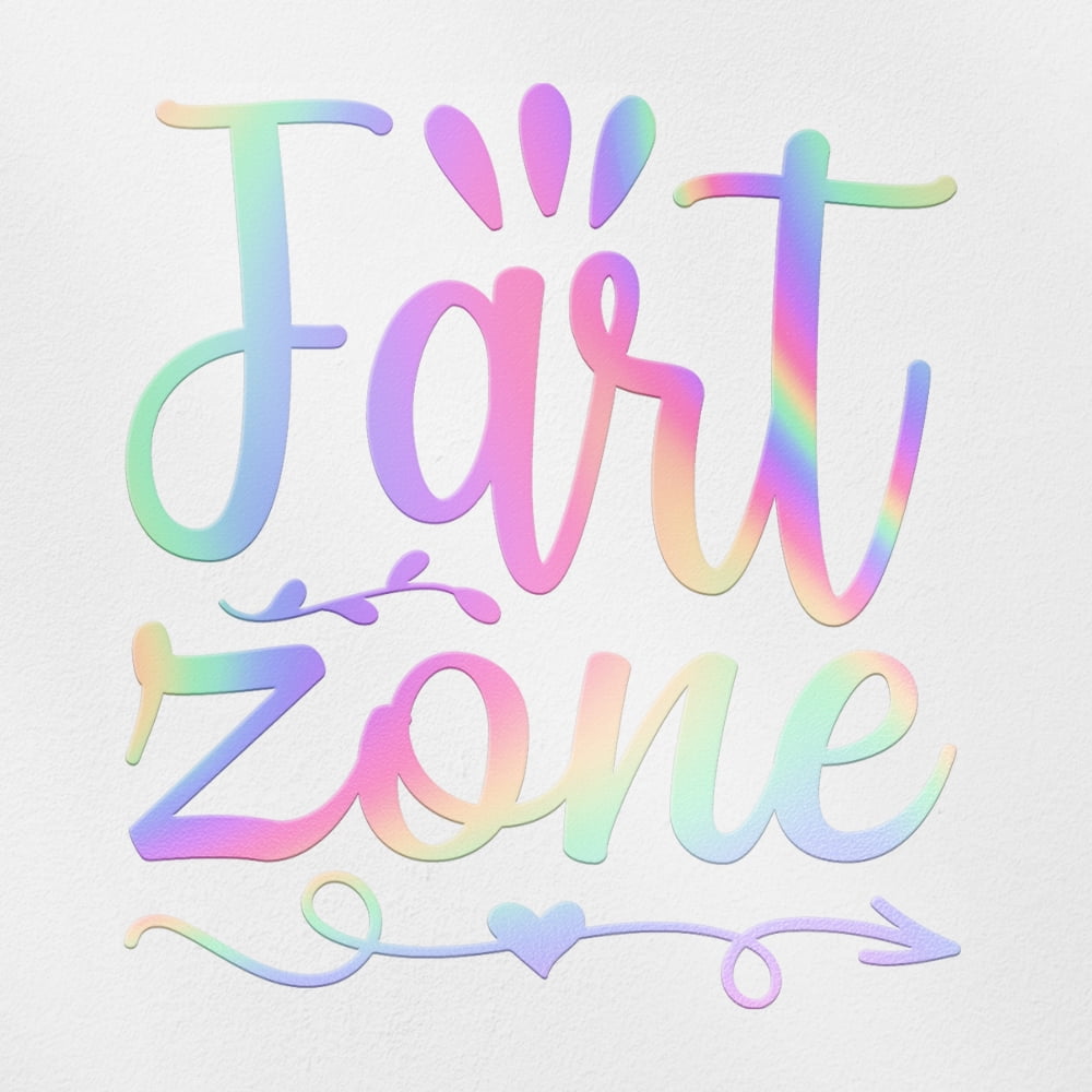 Transparent Decal Stickers Of Fart Zone (Hologram) Premium Waterproof ...