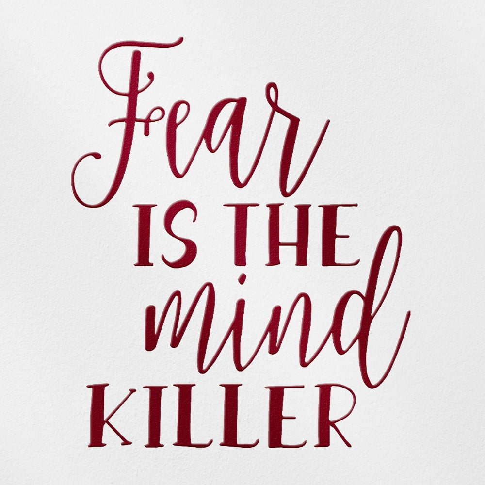 Transparent Decal Stickers Of Fear Is The Mind Killer (Burgundy ...