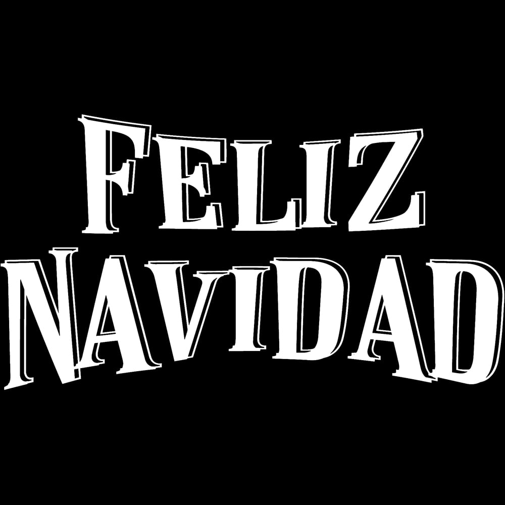 Transparent Decal Stickers Of Feliz Navidad (White) Premium Waterproof ...