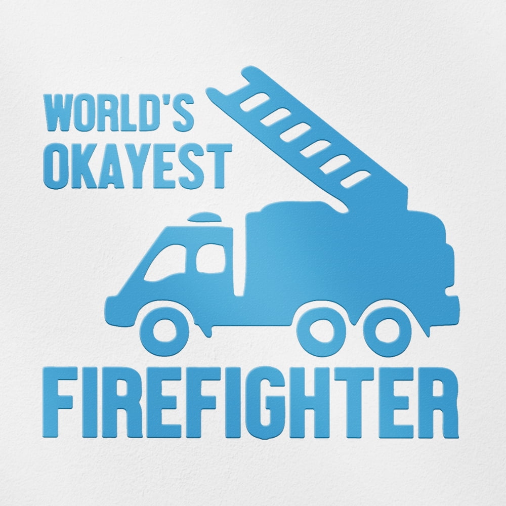 Transparent Decal Stickers Of Firefighter (Azure Blue) Premium ...