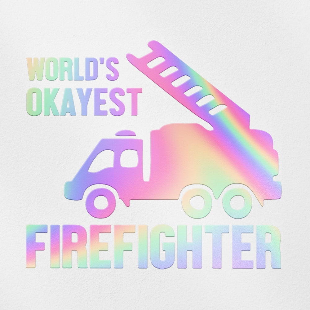 Transparent Decal Stickers Of Firefighter (Hologram) Premium Waterproof ...
