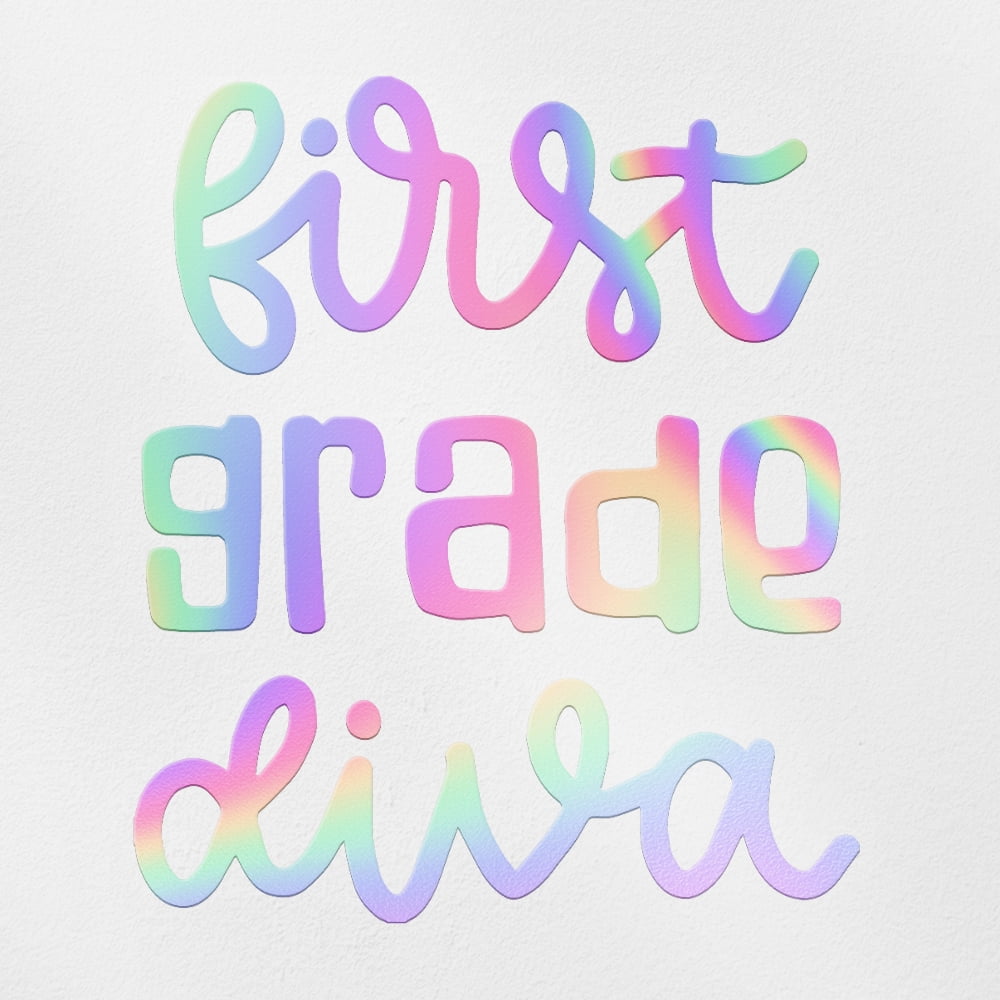 Transparent Decal Stickers Of First Grade Diva (Hologram) Premium ...