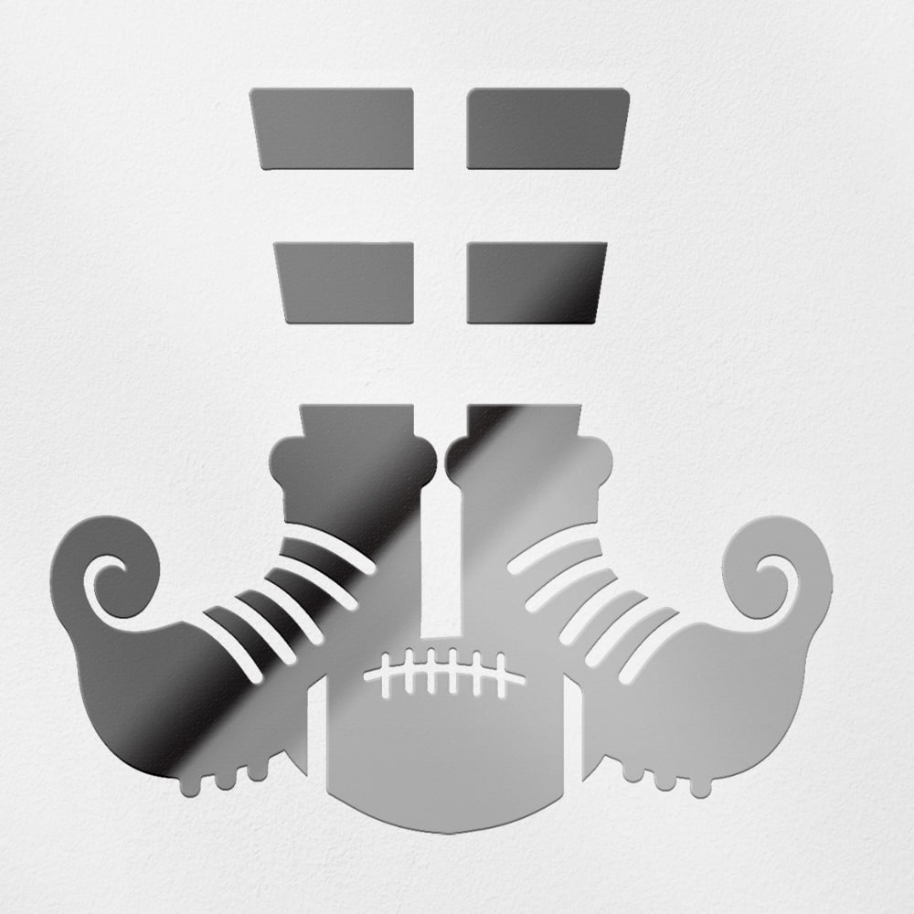 Transparent Decal Stickers Of Football Elf Legs (Metallic Silver ...