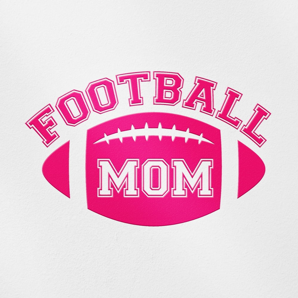 Transparent Decal Stickers Of Football Mom (Pink) Premium Waterproof ...