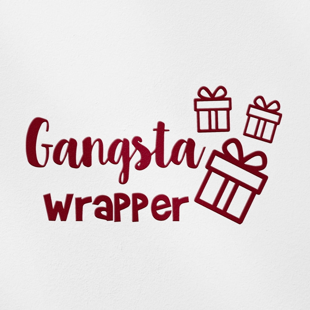 Transparent Decal Stickers Of Gangsta Wrapper (Burgundy) Premium ...