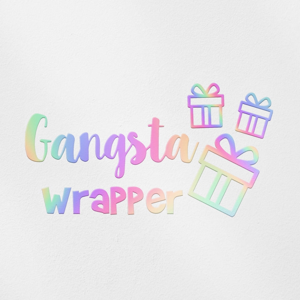 Transparent Decal Stickers Of Gangsta Wrapper (Hologram) Premium ...