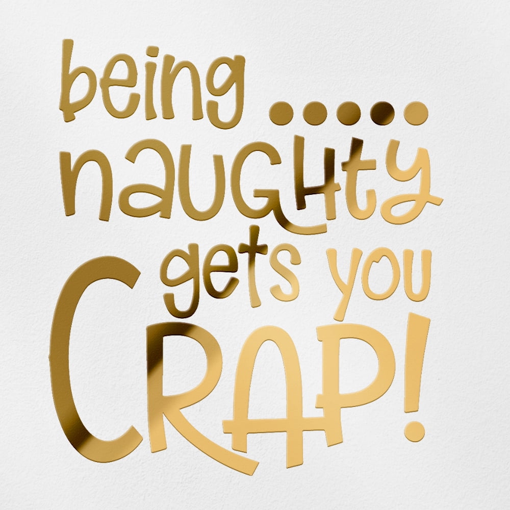 Transparent Decal Stickers Of Gets You Crap (Metallic Gold) Premium ...