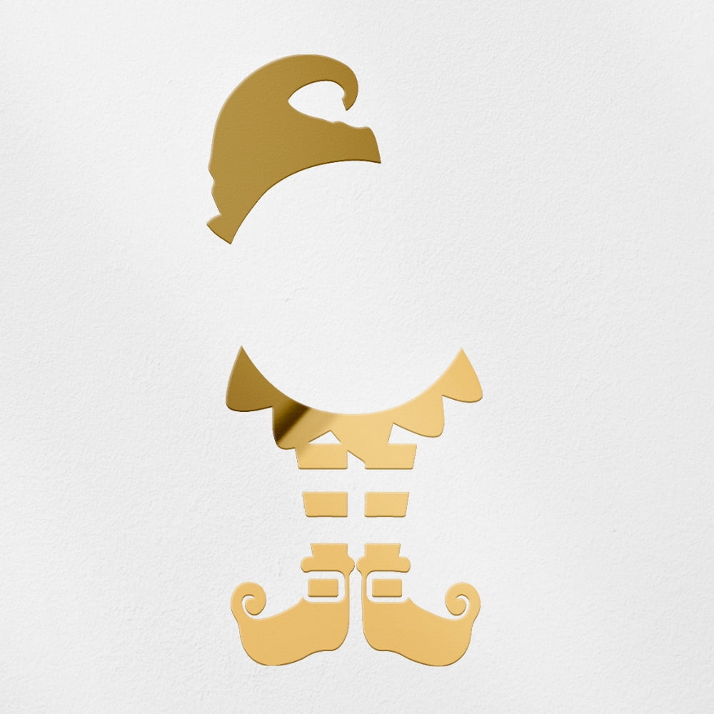 Transparent Decal Stickers Of Girl Legs Hat (Metallic Gold) Premium ...