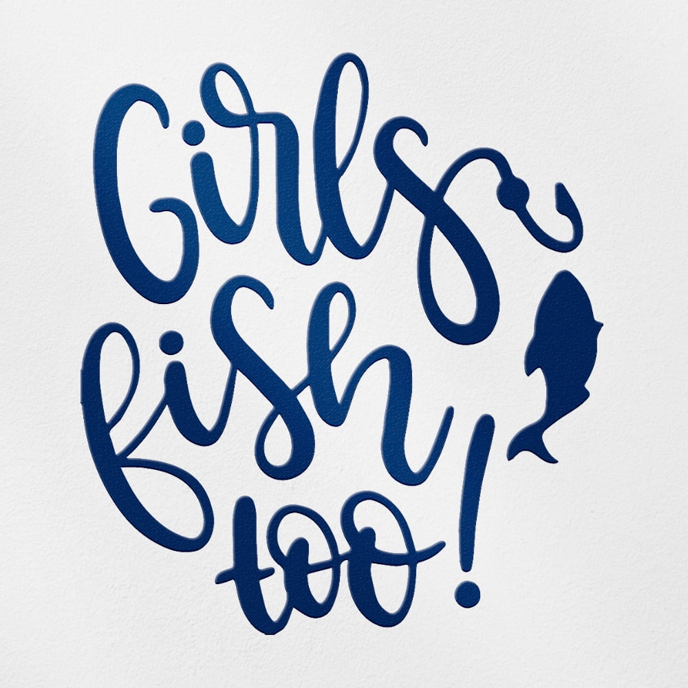 Transparent Decal Stickers Of Girls Fish Too (Navy Blue) Premium ...