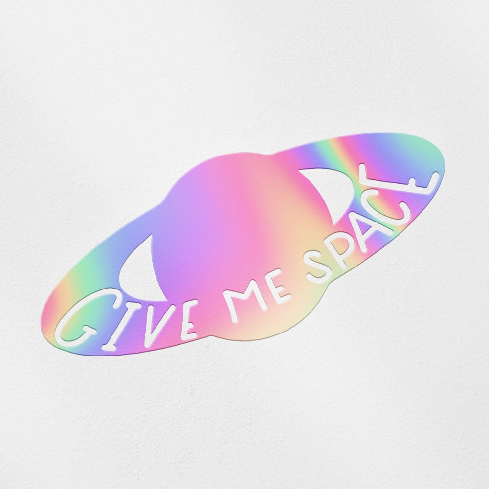 Transparent Decal Stickers Of Give Me Space (Hologram) Premium ...