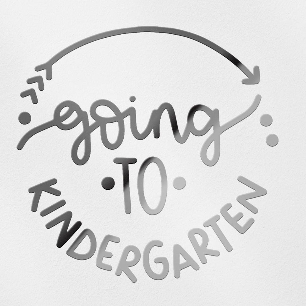 Transparent Decal Stickers Of Going To Kindergarten (Metallic Silver ...
