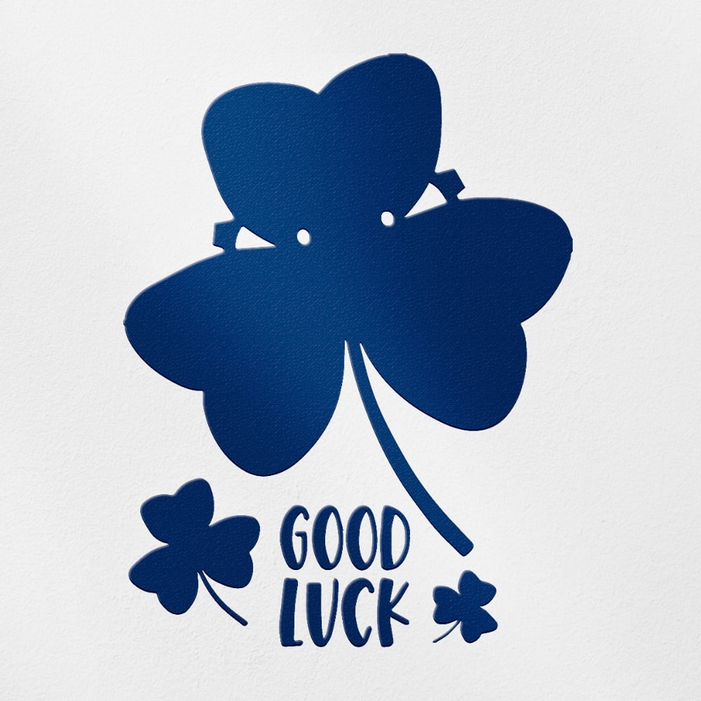 Transparent Decal Stickers Of Good Luck (Navy Blue) Premium Waterproof ...