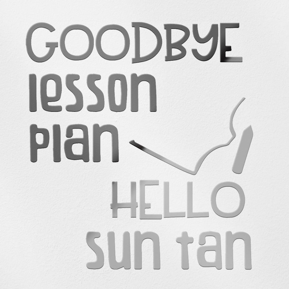 Transparent Decal Stickers Of Goodbye Lesson Plan Hello Sun Tan ...