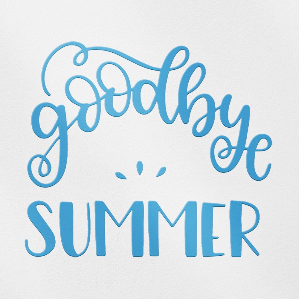 Transparent Decal Stickers Of Goodbye Summer (Azure Blue) Premium ...