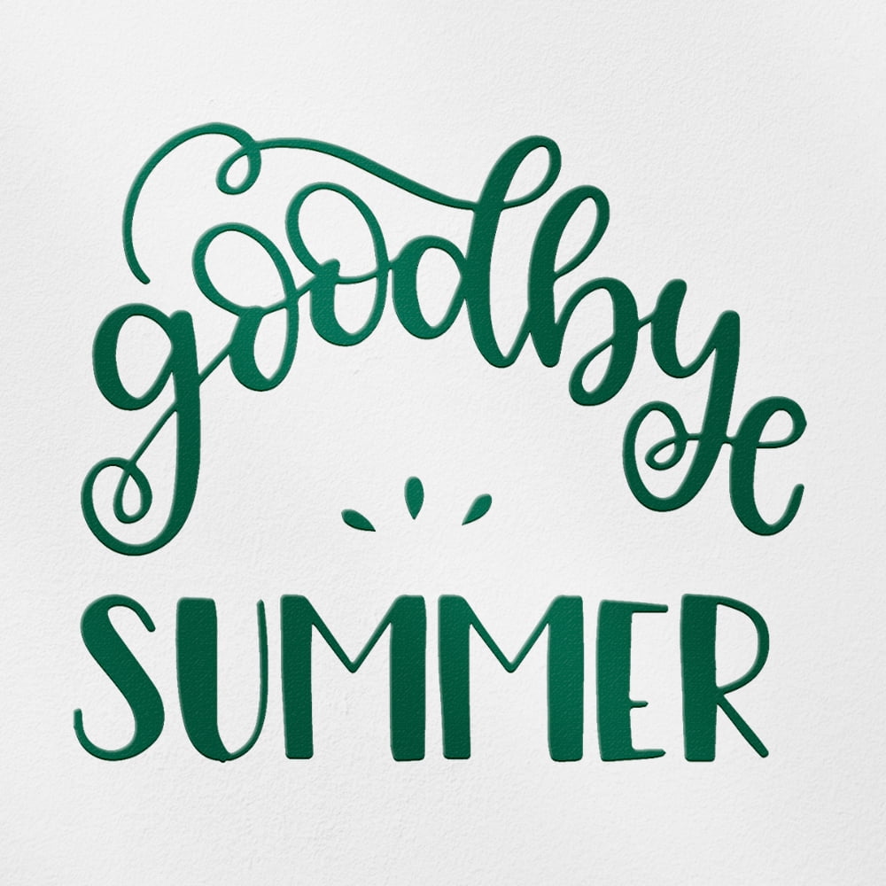 Transparent Decal Stickers Of Goodbye Summer (Green) Premium Waterproof ...