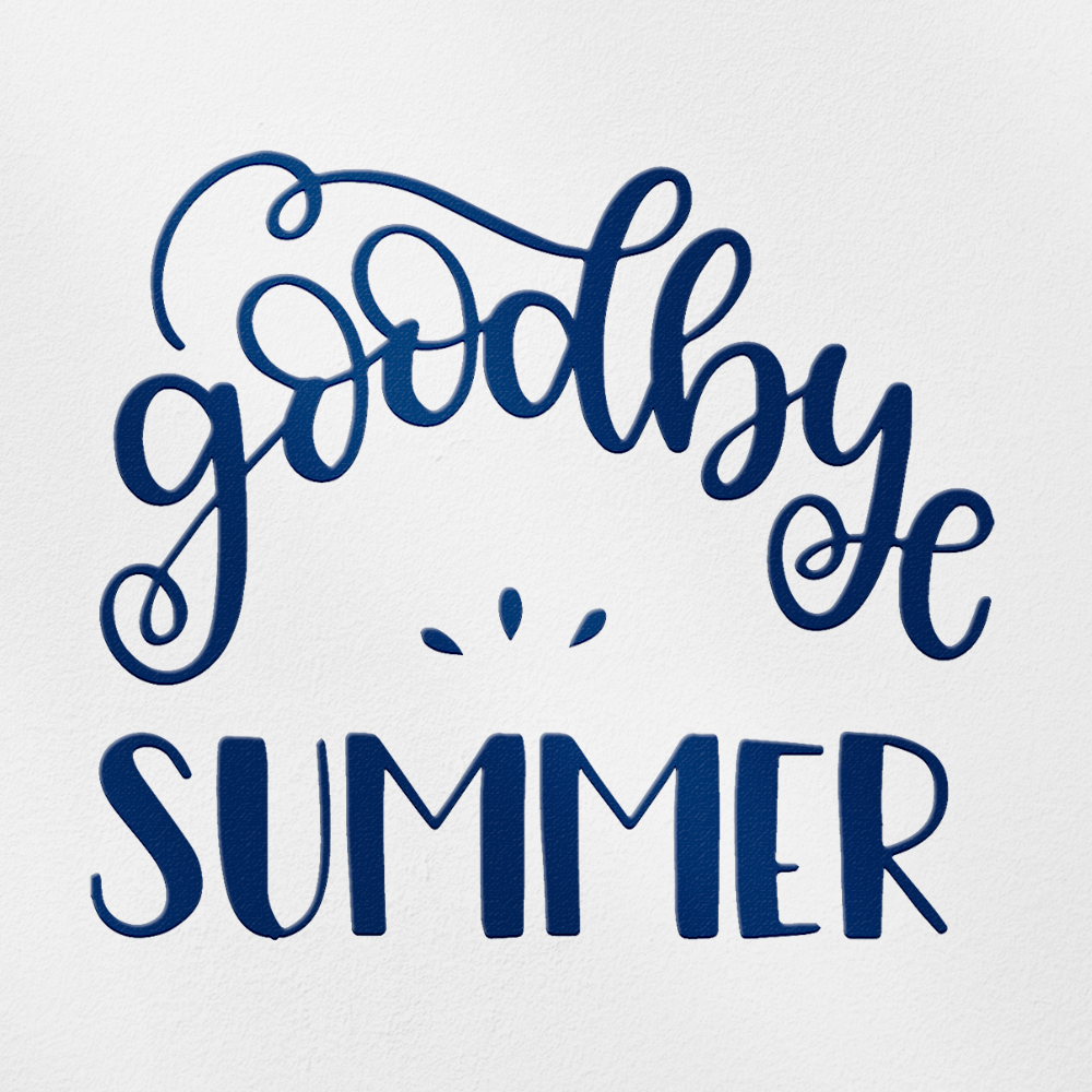 Transparent Decal Stickers Of Goodbye Summer (Navy Blue) Premium ...