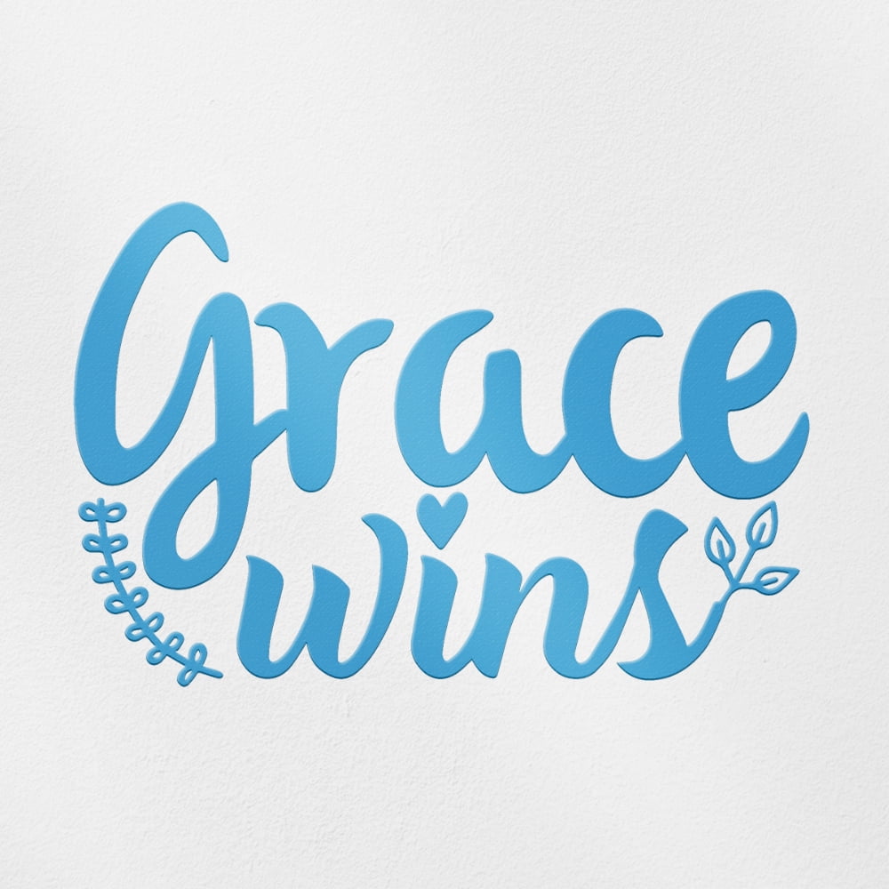 Transparent Decal Stickers Of Grace Wins (Azure Blue) Premium ...