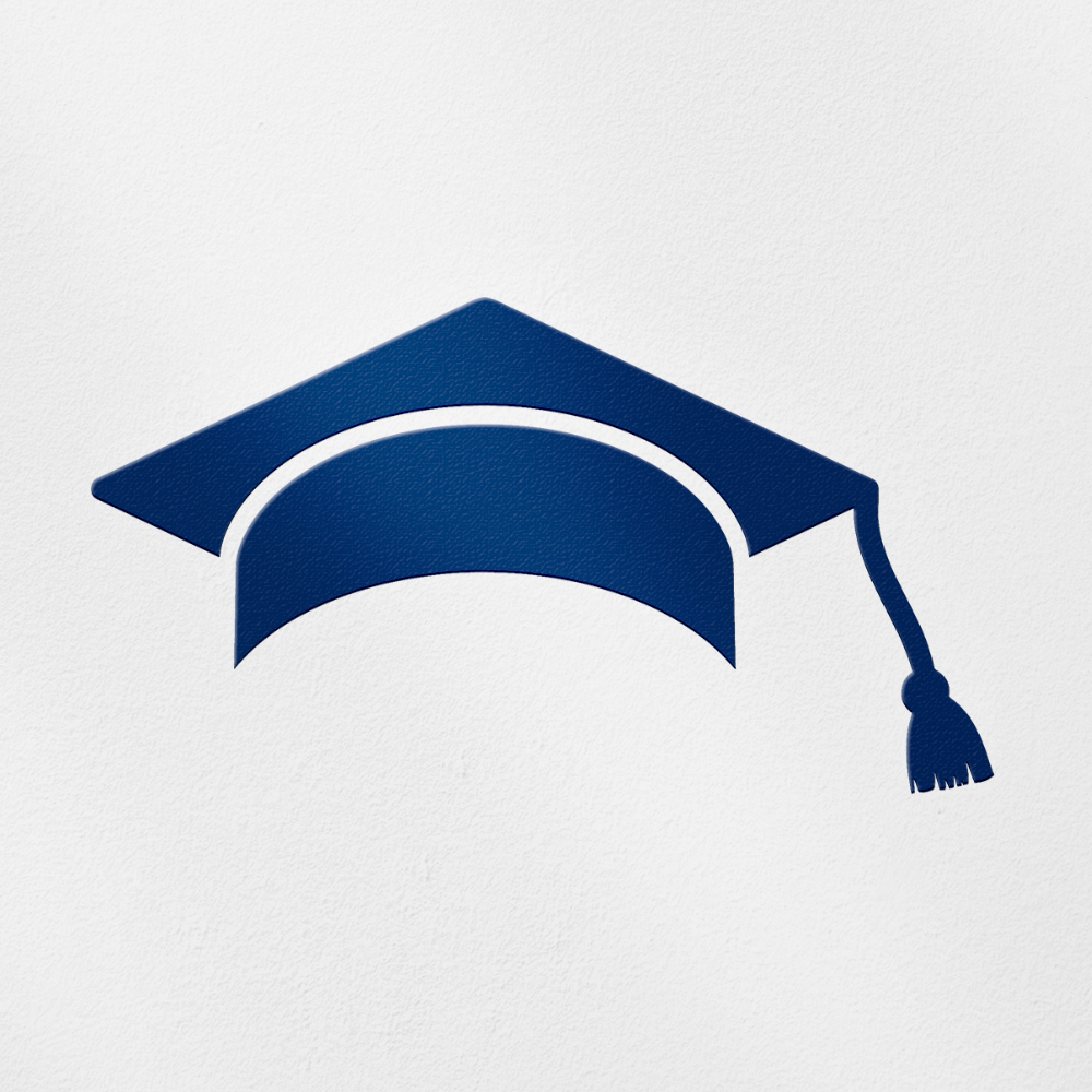 Transparent Decal Stickers Of Grad Cap (Navy Blue) Premium Waterproof ...