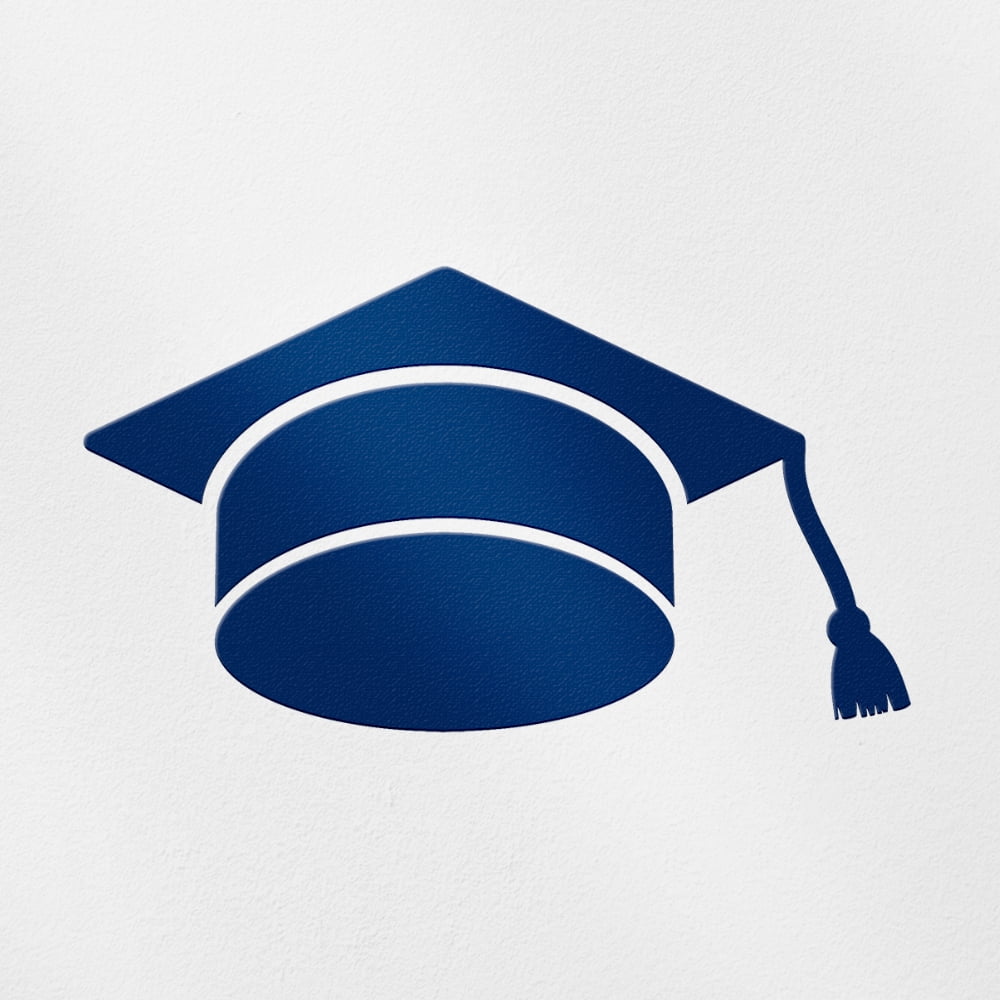 Transparent Decal Stickers Of Graduation Cap (Navy Blue) Premium ...