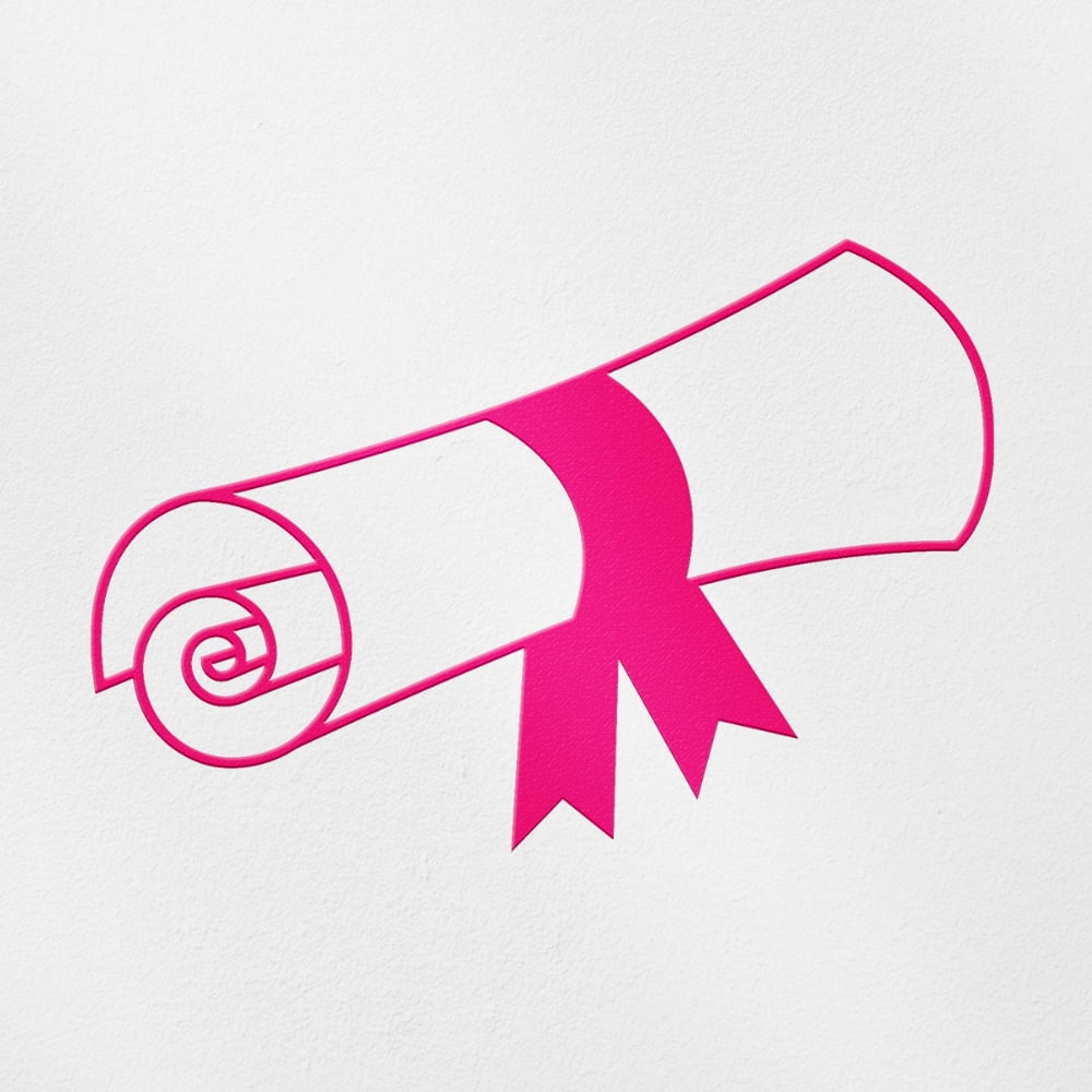 Transparent Decal Stickers Of Graduation Diploma (Pink) Premium ...