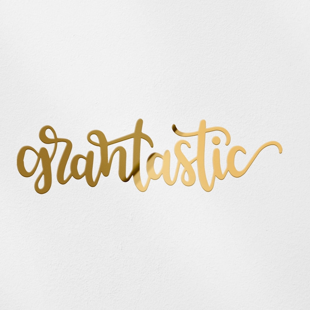 Transparent Decal Stickers Of Grantastic (Metallic Gold) Premium ...