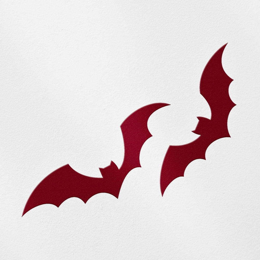Transparent Decal Stickers Of Halloween Bats (Burgundy) Premium ...
