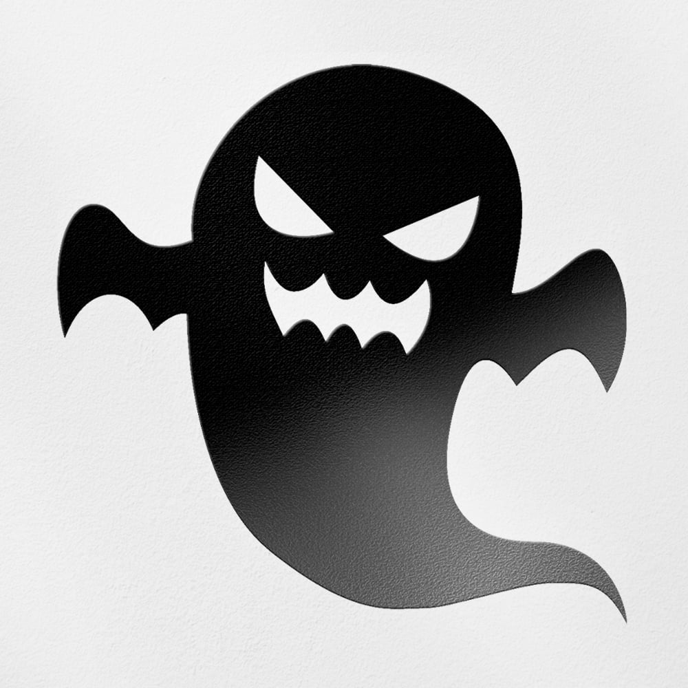 Transparent Decal Stickers Of Halloween Ghost (Black) Premium ...
