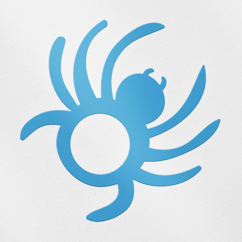 Transparent Decal Stickers Of Halloween Spider (Azure Blue) Premium ...