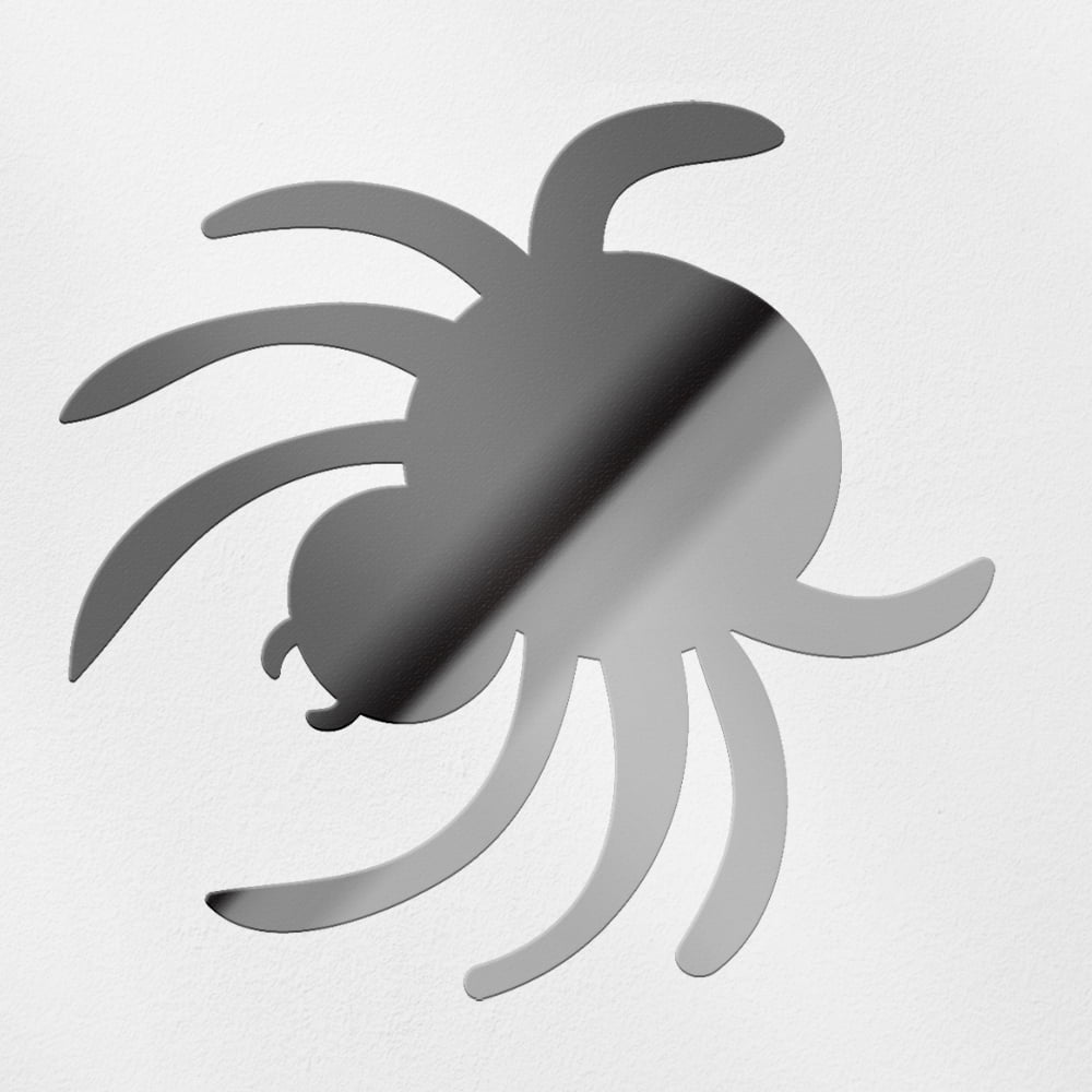 Transparent Decal Stickers Of Halloween Spider (Metallic Silver ...