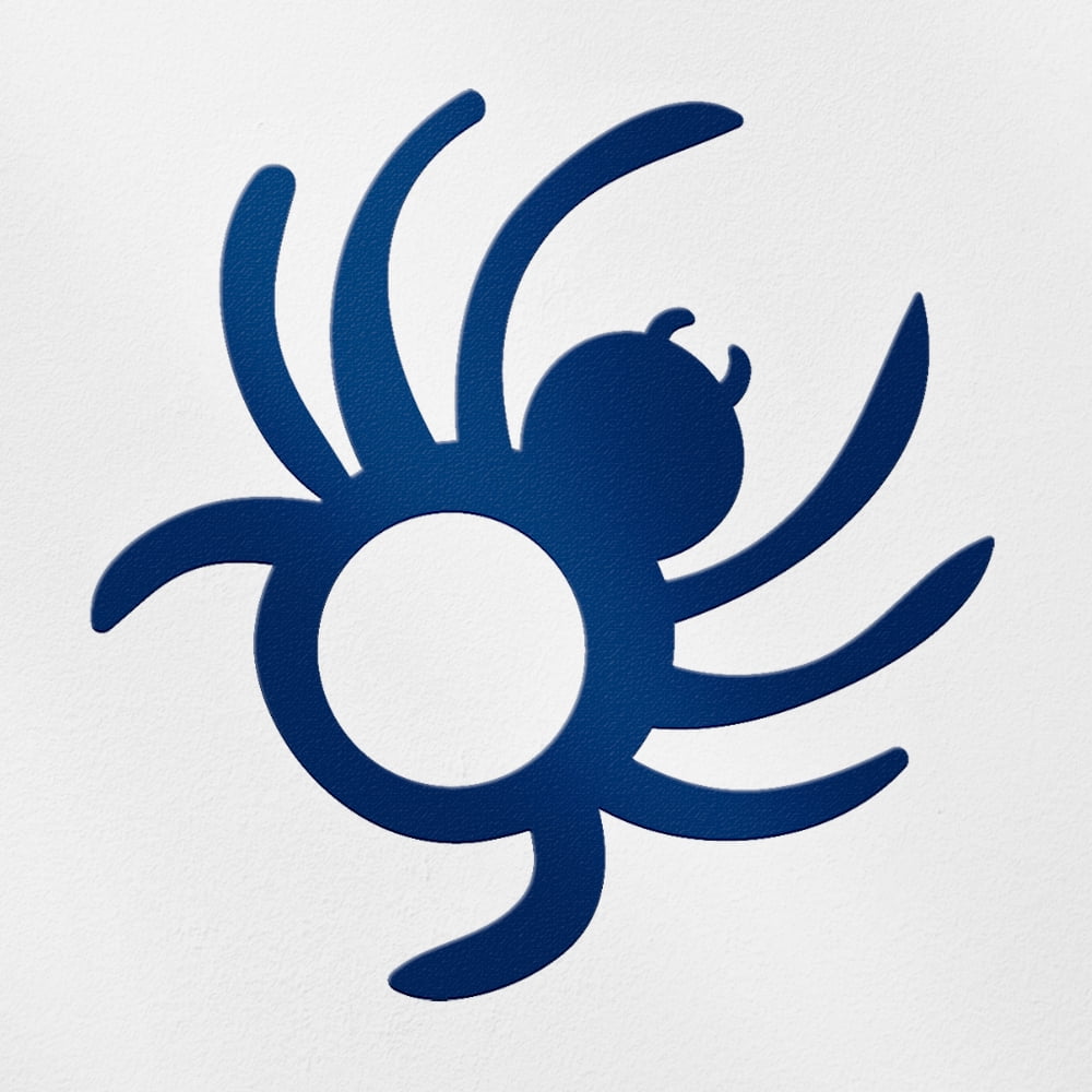 Transparent Decal Stickers Of Halloween Spider (Navy Blue) Premium ...