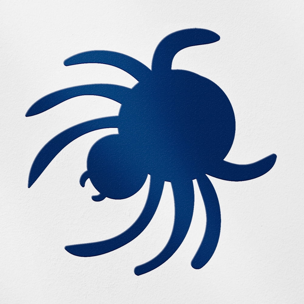 Transparent Decal Stickers Of Halloween Spider (Navy Blue) Premium ...