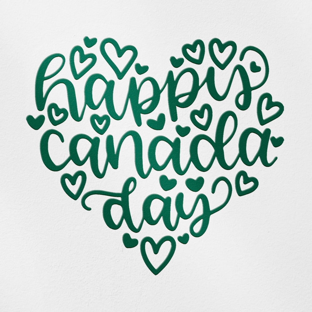 Transparent Decal Stickers Of Happy Canada Day (Green) Premium ...