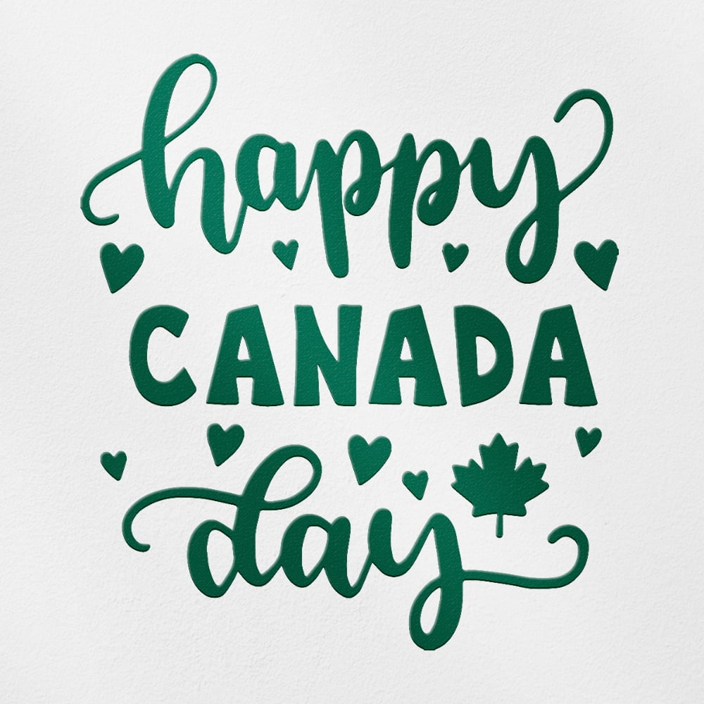 Transparent Decal Stickers Of Happy Canada Day (Green) Premium ...