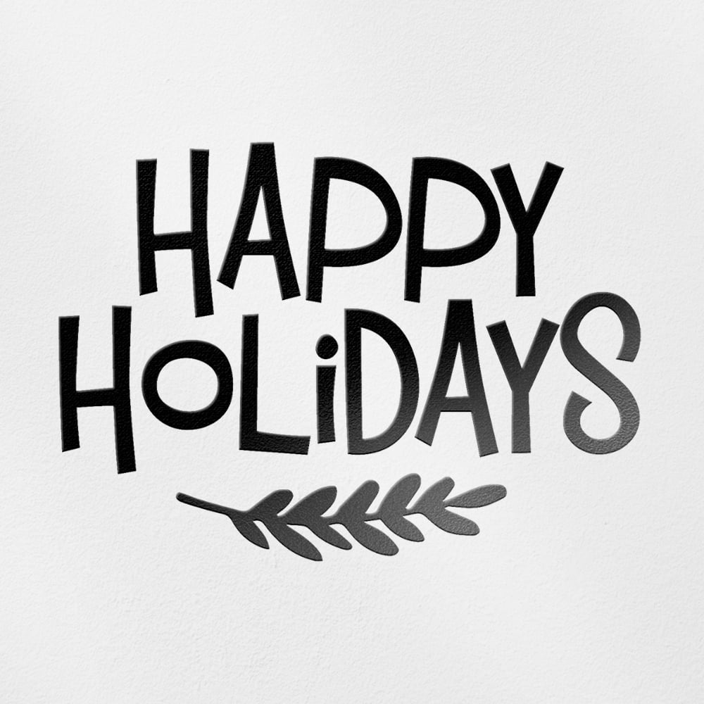 Transparent Decal Stickers Of Happy Holidays (Black) Premium Waterproof ...