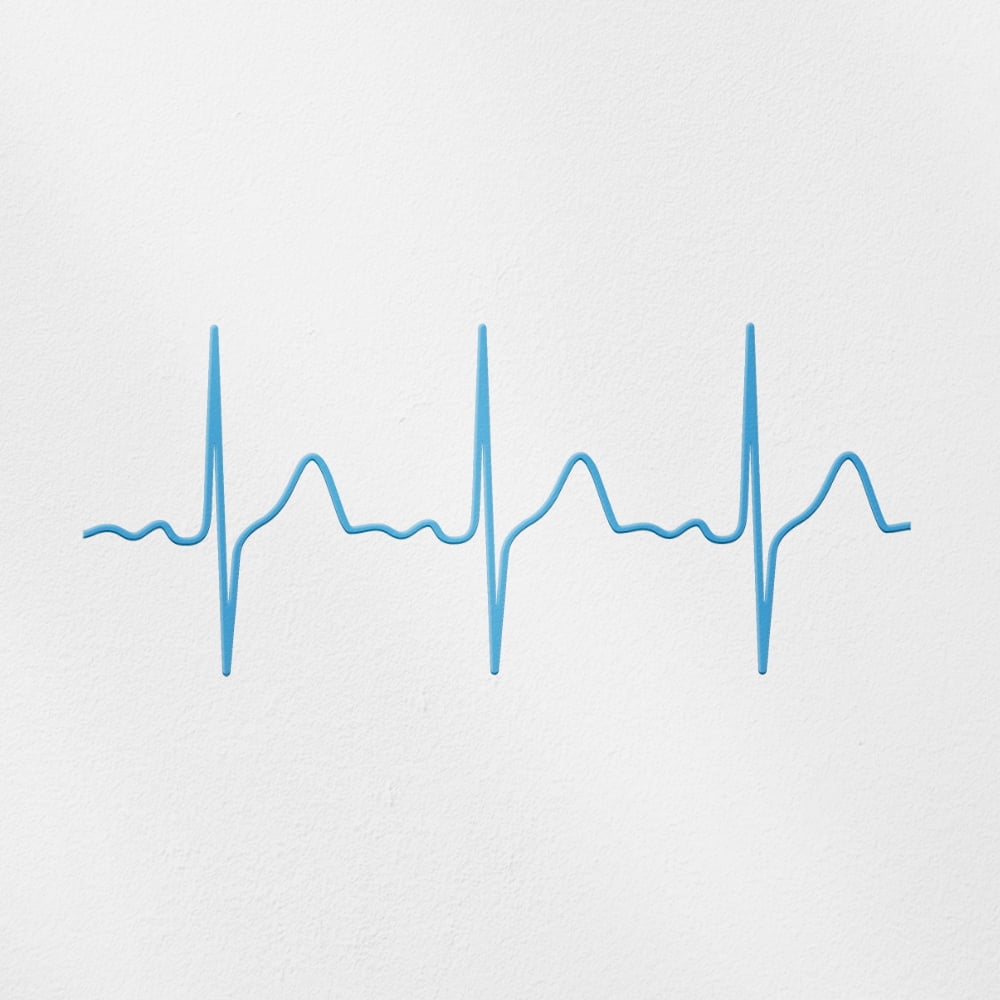 Transparent Decal Stickers Of Heartbeat (Azure Blue) Premium Waterproof ...