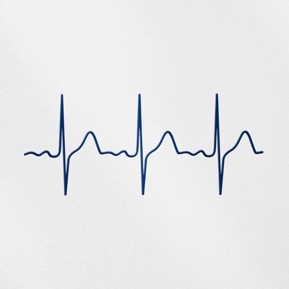 Transparent Decal Stickers Of Heartbeat (Navy Blue) Premium Waterproof ...