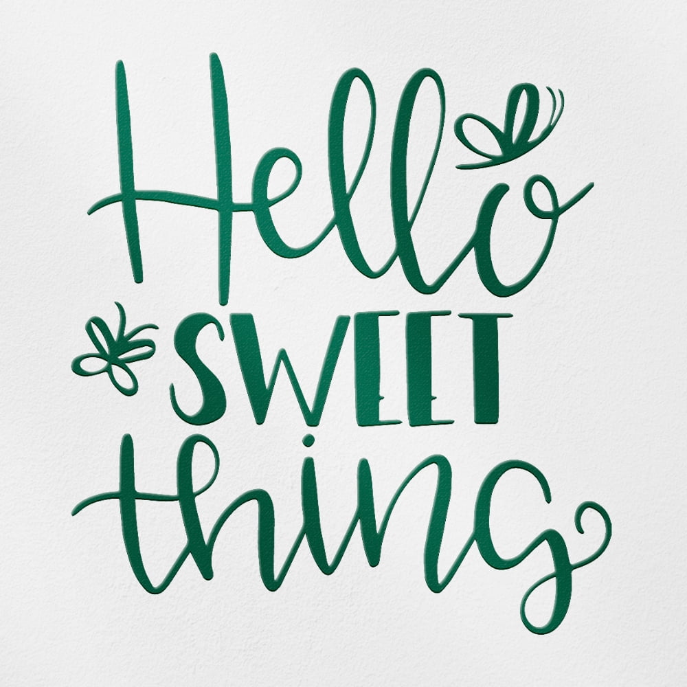 Transparent Decal Stickers Of Hello Sweet Thing (Green) Premium ...