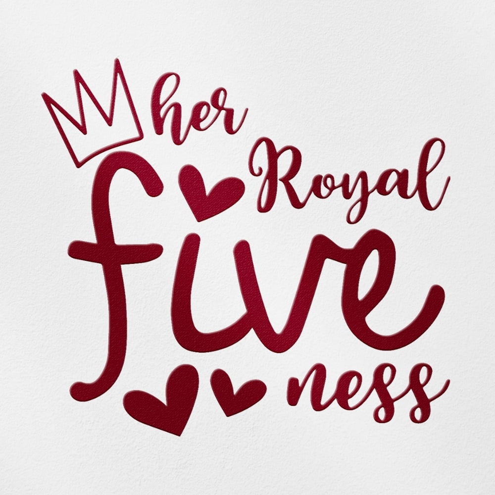 Transparent Decal Stickers Of Her Royal Fiveness (Burgundy) Premium ...