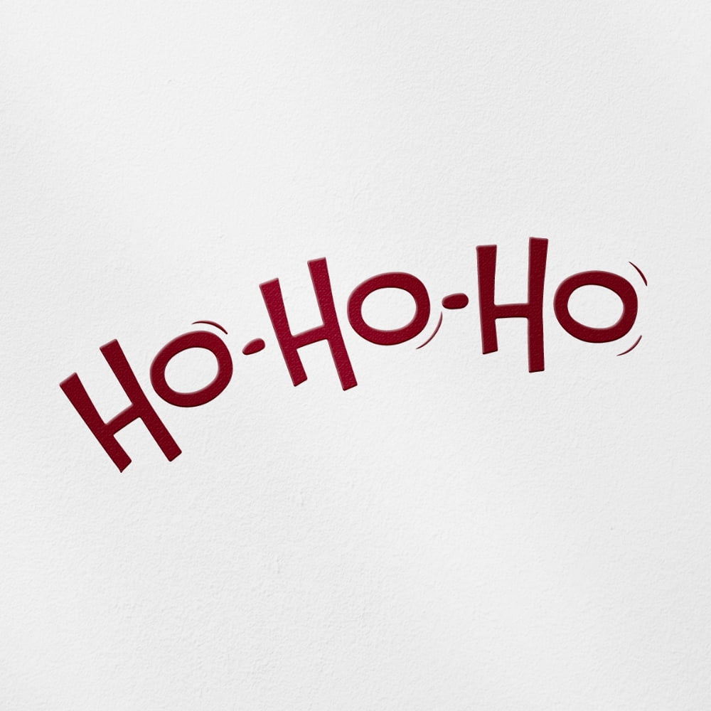 Transparent Decal Stickers Of Ho Ho Ho (Burgundy) Premium Waterproof ...