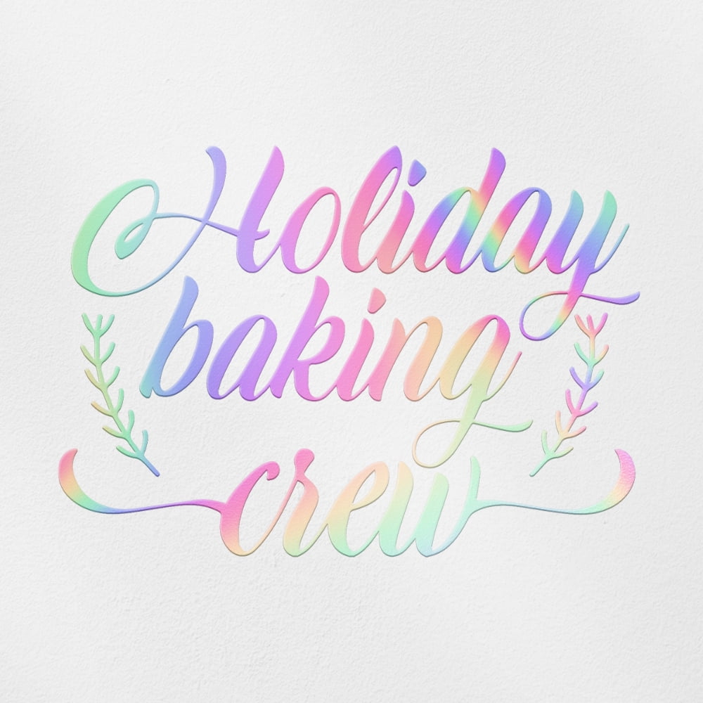 Transparent Decal Stickers Of Holiday Baking Crew (Hologram) Premium ...