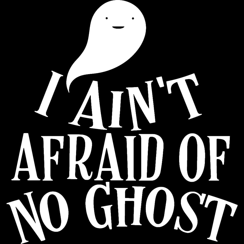 Transparent Decal Stickers Of I Ain'T Afraid Of No Ghost (White ...