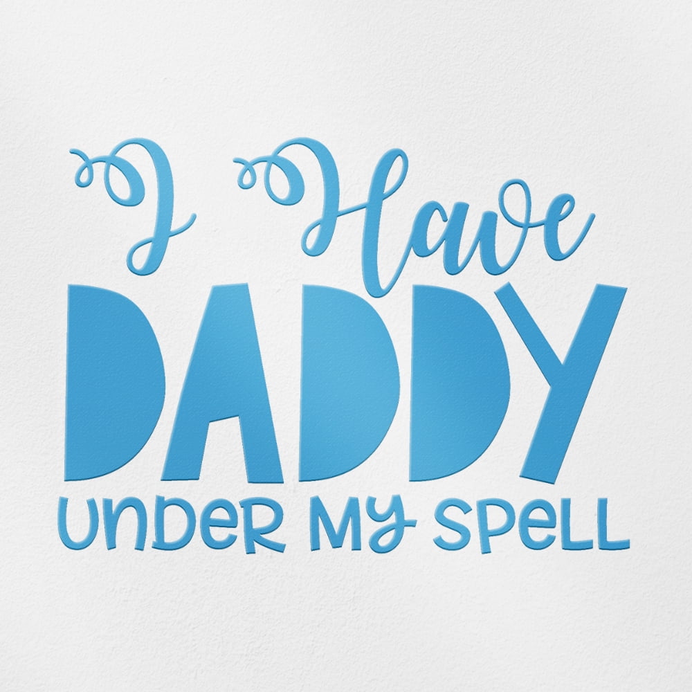 Transparent Decal Stickers Of I Have Daddy Under My Spell (Azure Blue ...