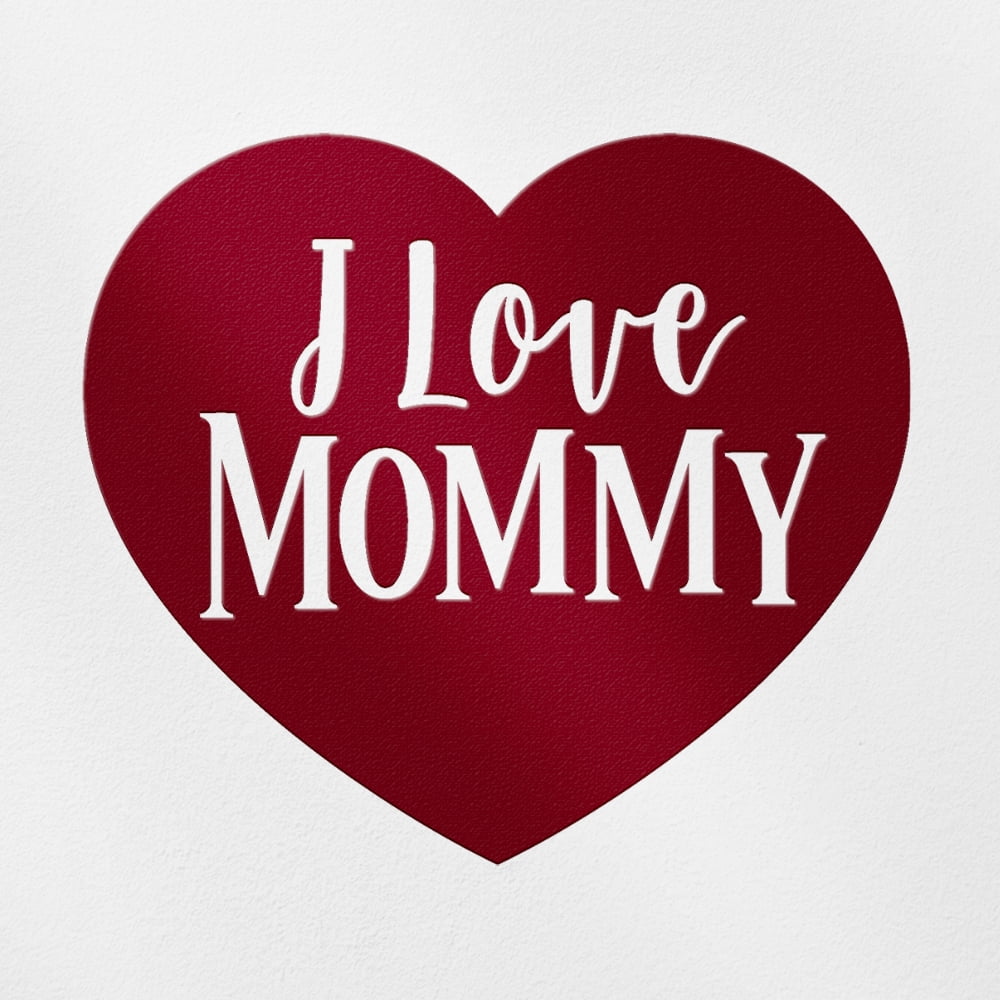 Transparent Decal Stickers Of I Love Mommy (Burgundy) Premium ...