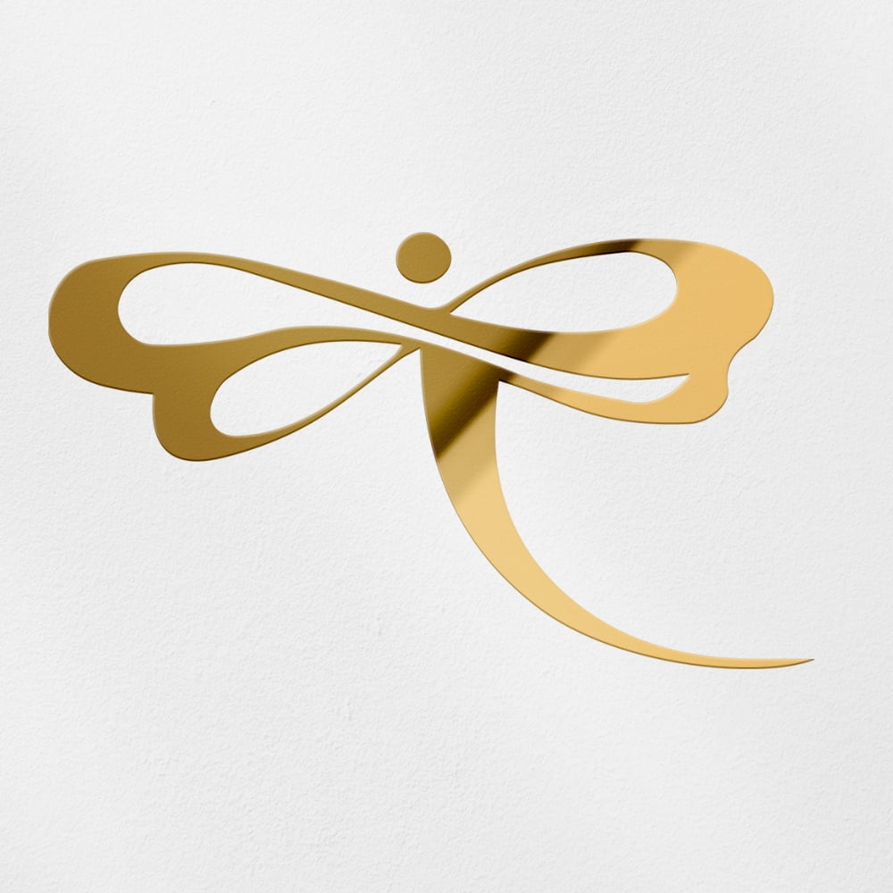 Transparent Decal Stickers Of Infinity Dragonfly 12 (Metallic Gold ...