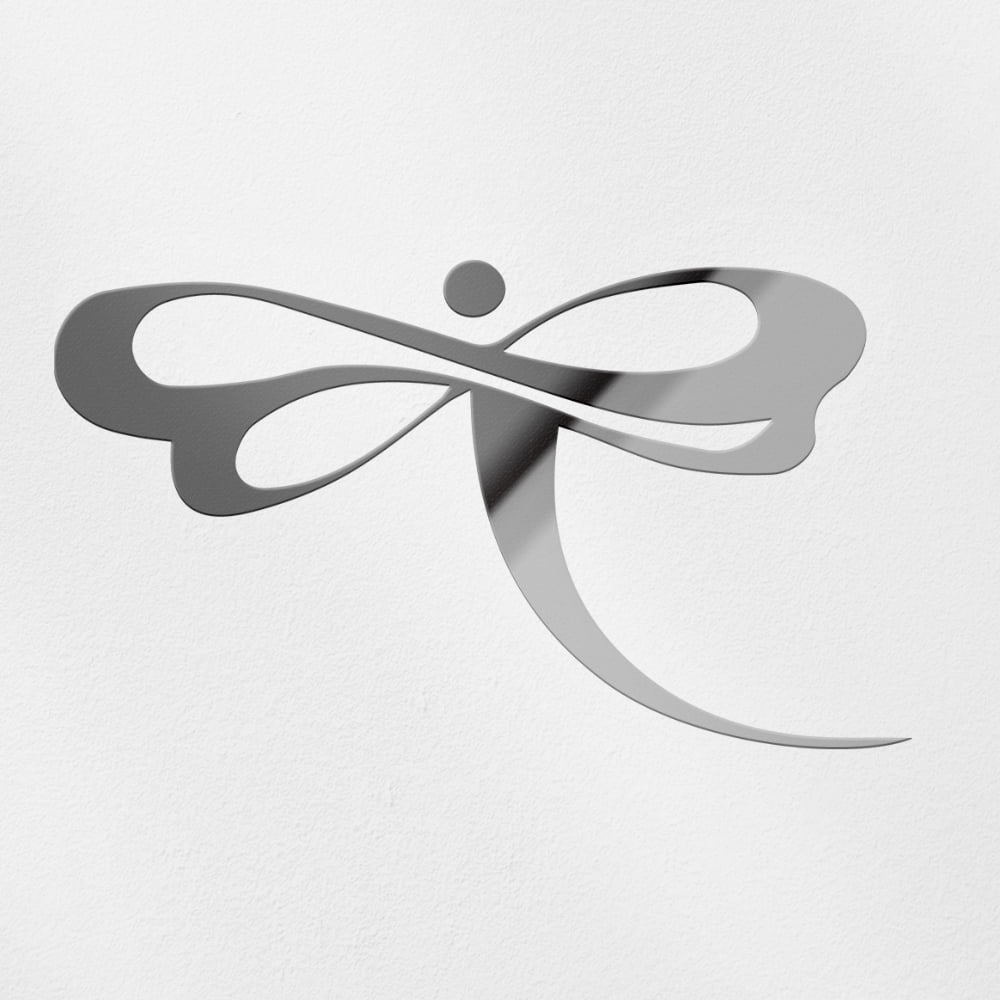 Transparent Decal Stickers Of Infinity Dragonfly 12 (Metallic Silver ...