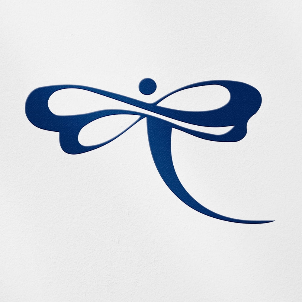 Transparent Decal Stickers Of Infinity Dragonfly 12 (Navy Blue) Premium ...