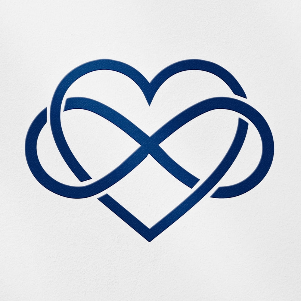 Transparent Decal Stickers Of Infinity Heart Never Ending Love Couple ...
