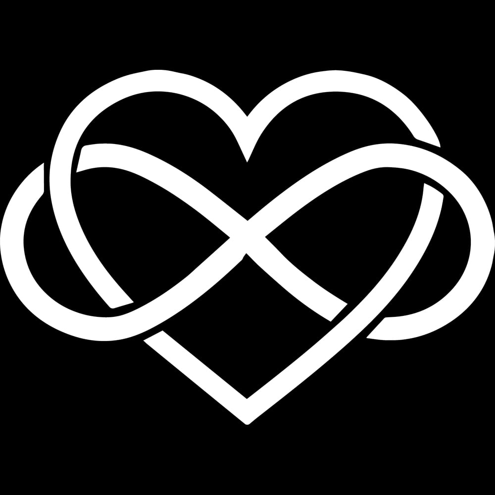 Transparent Decal Stickers Of Infinity Heart Never Ending Love Couple ...