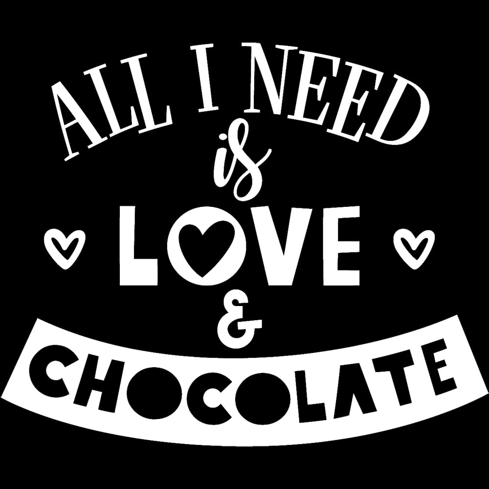 Transparent Decal Stickers Of Is Love & Chocolate (White) Premium ...