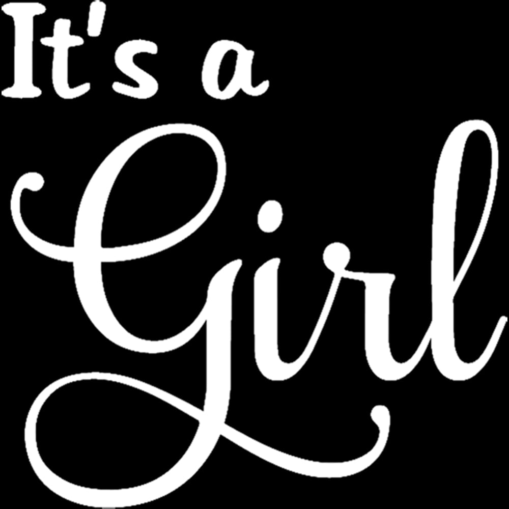 Transparent Decal Stickers Of It'S A Girl (White) Premium Waterproof ...